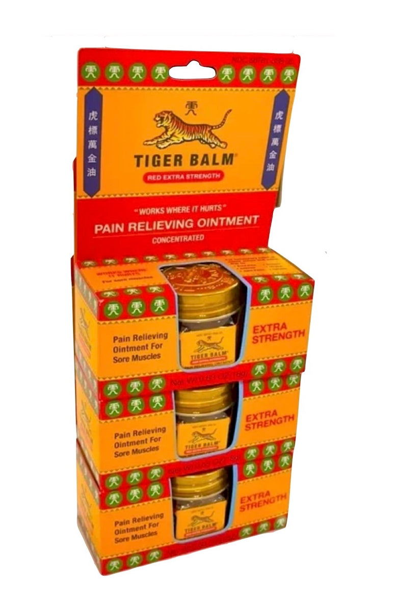 Tiger Balm Red EXTRA STRENGTH Pain Relieving Ointment (Bundle of 3 ...