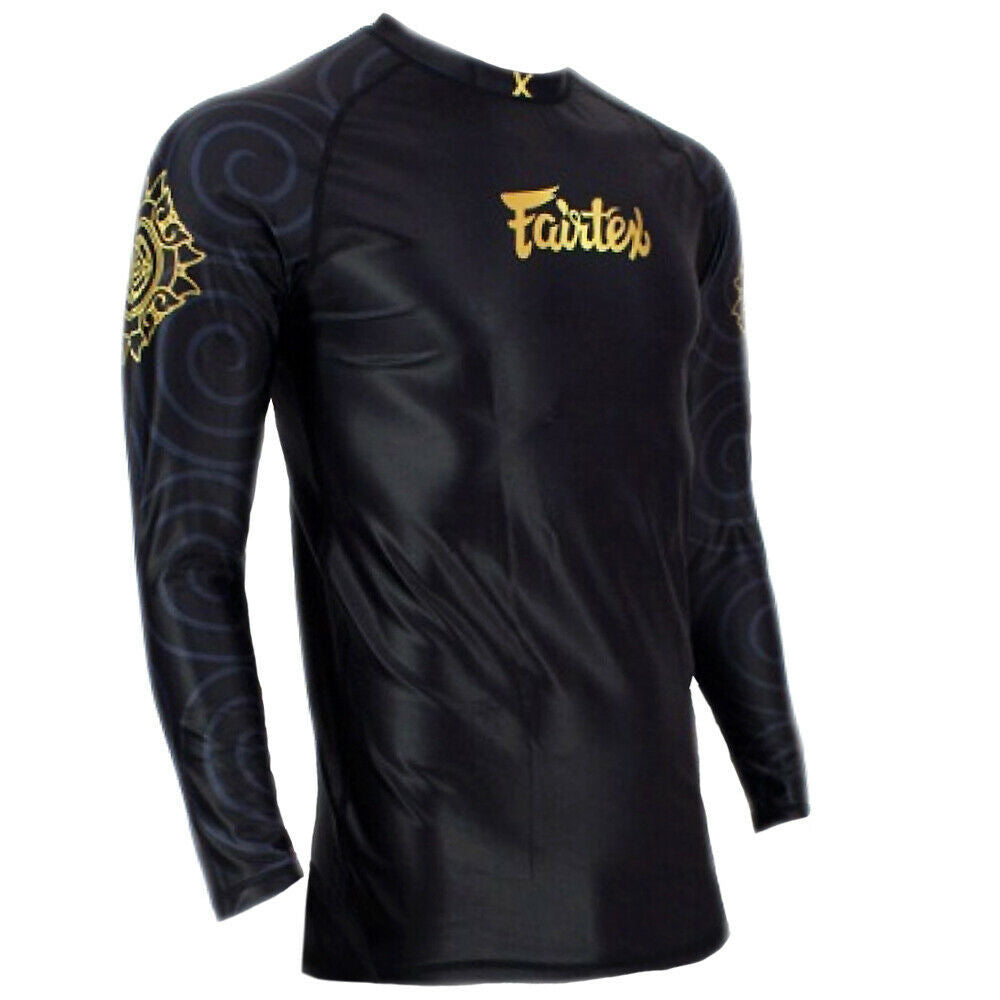 Fairtex Long Sleeve Grappling Rash Guard-RG6-80% nylon and 20% spandex ...